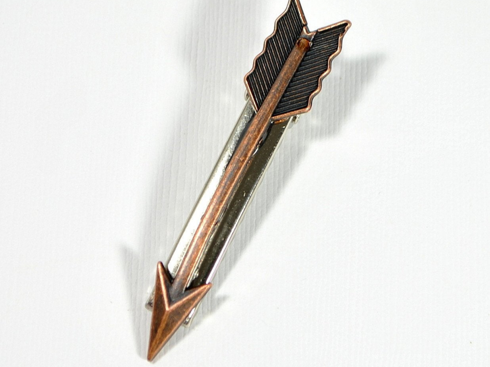 Copper Arrow Hair Clip, Alligator Barrette | Purple Moon Designs